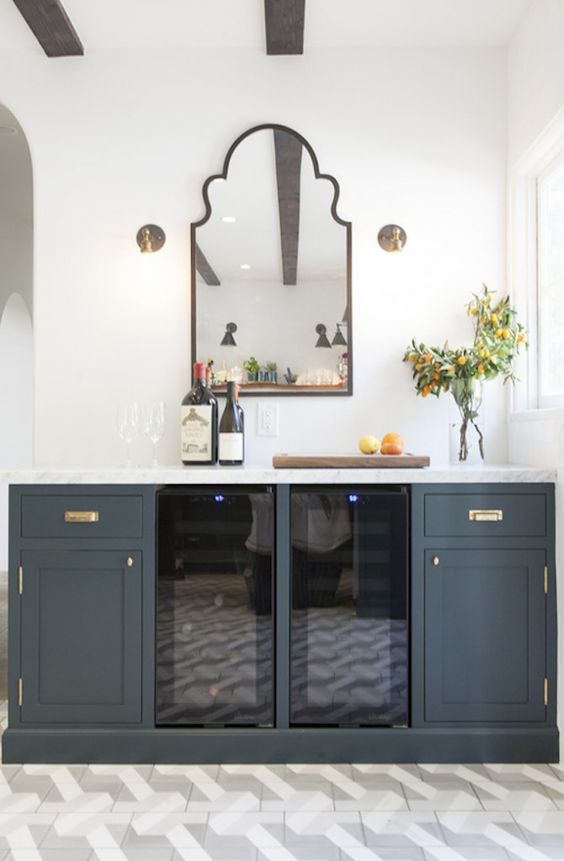 A Family Friendly Basement Bar Design - Pretty Domesticated